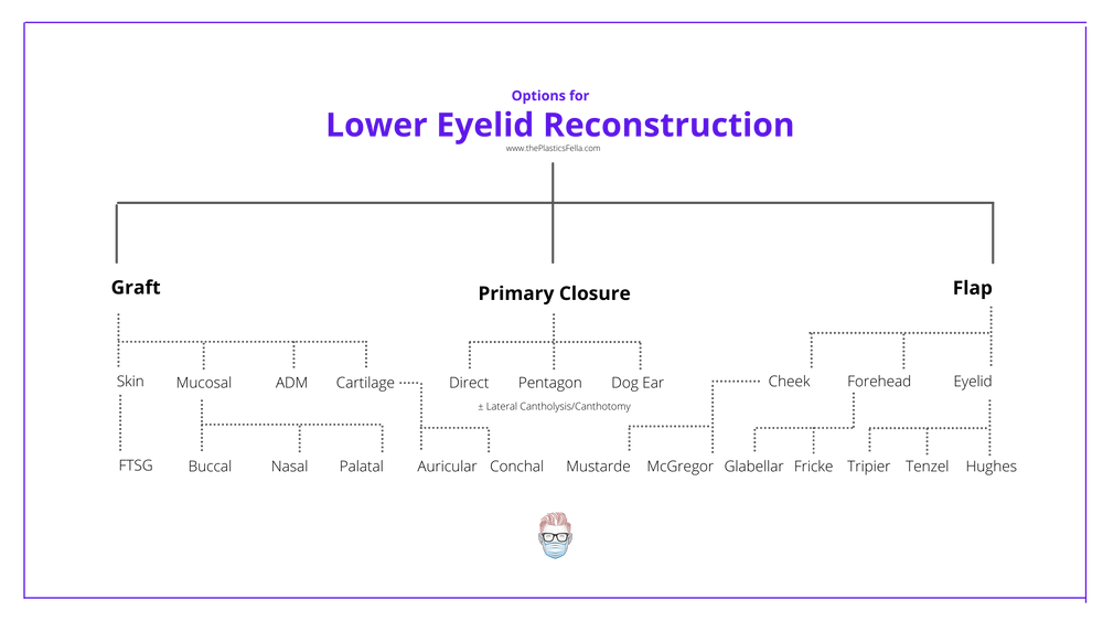 Lower Eyelid Reconstruction · Algorithm, Techniques & Illustrations