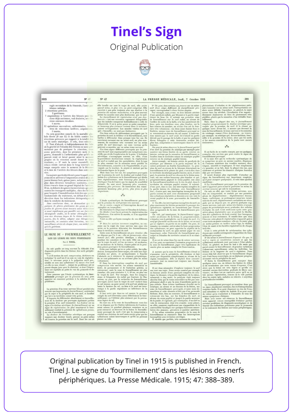 Tinel's Sign - Original Publication
