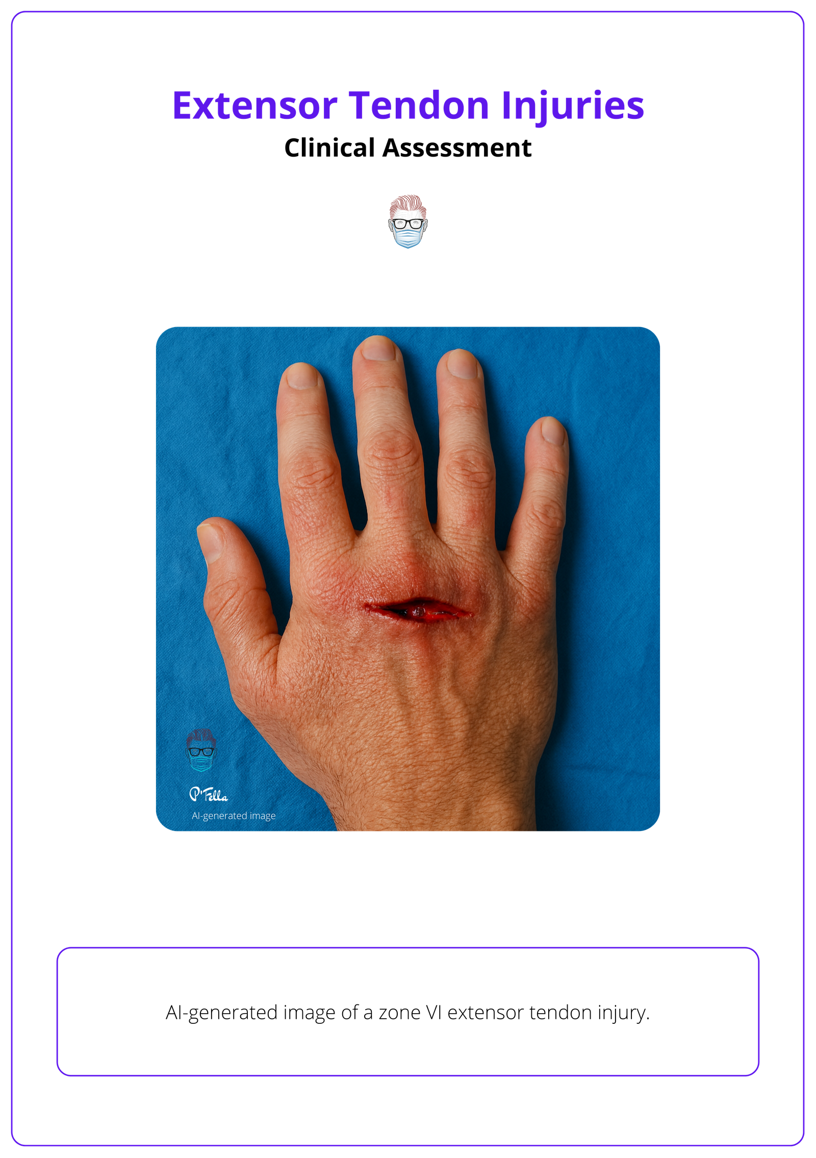 Extensor Tendon Injuries: Anatomy, Clinical Assessment, & Management