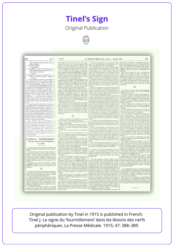 Tinel's Sign - Original Publication
