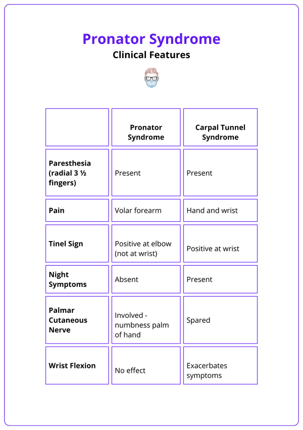 Pronator Syndrome: Anatomy, Clinical Features, & Management