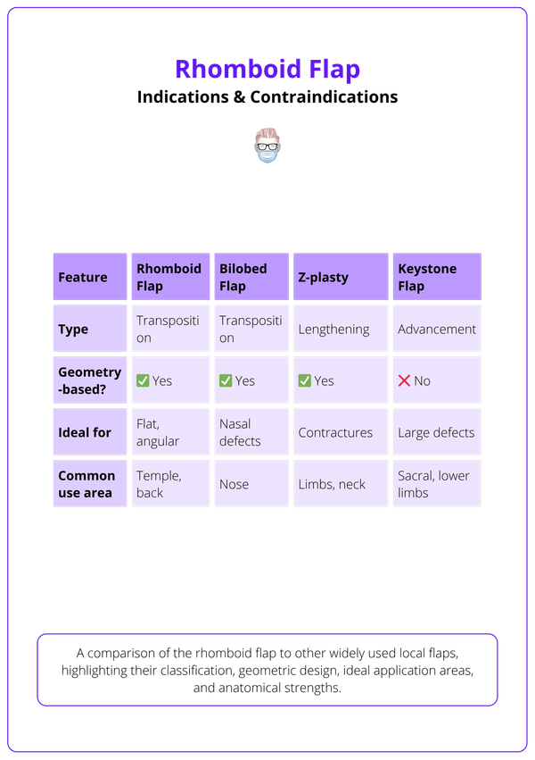 Rhomboid Flap: Design, Surgical Technique, & Complications